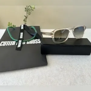 Cutler And Gross | Accessories | Cutler And Gross Aviator Glasses Green ...